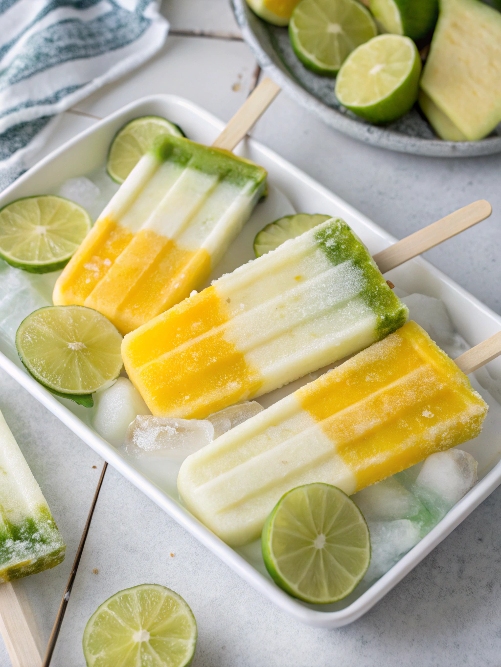 Pineapple Coconut Lime Popsicles