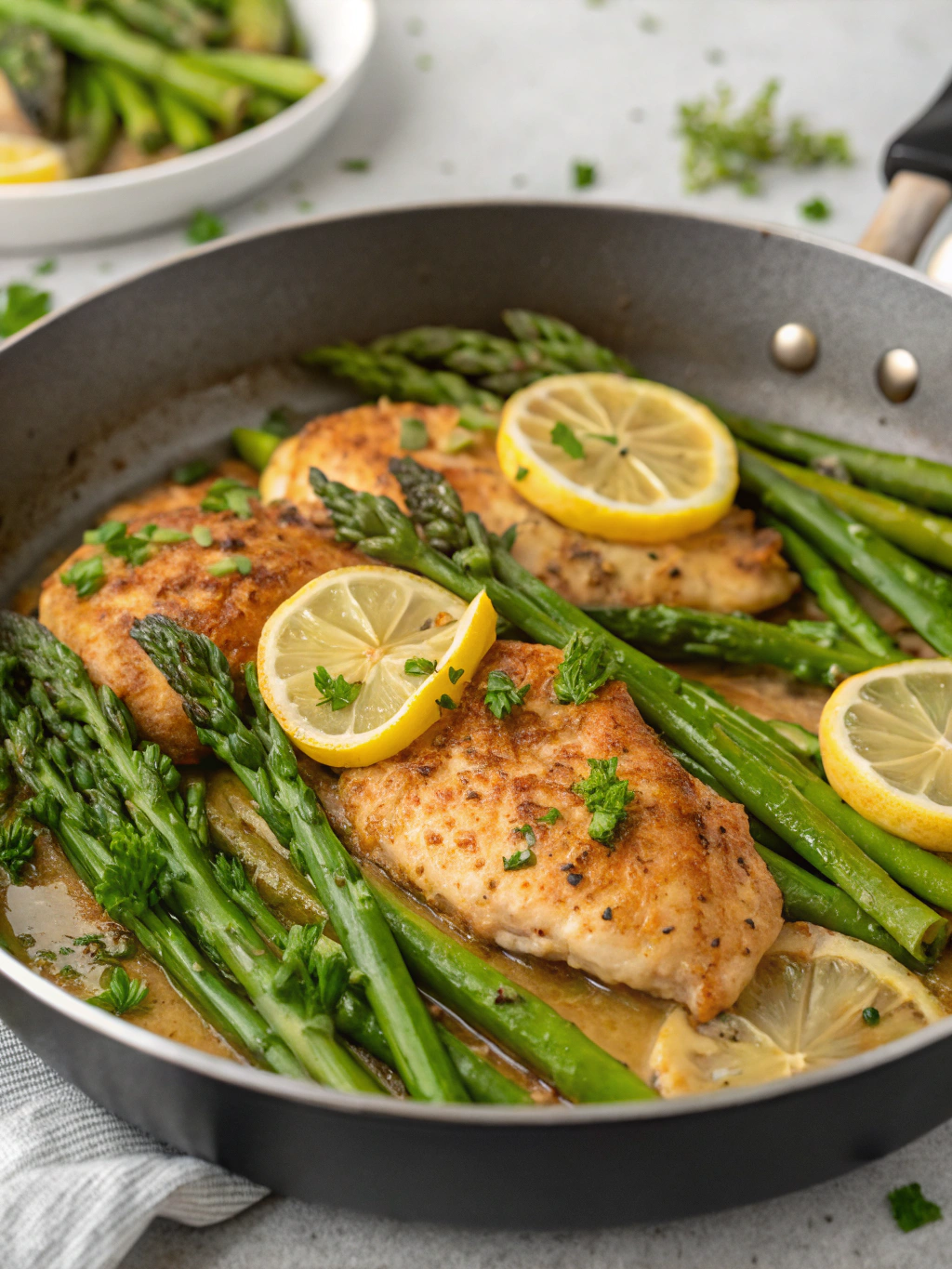 One-Pan Lemon Garlic Butter Chicken and Asparagus